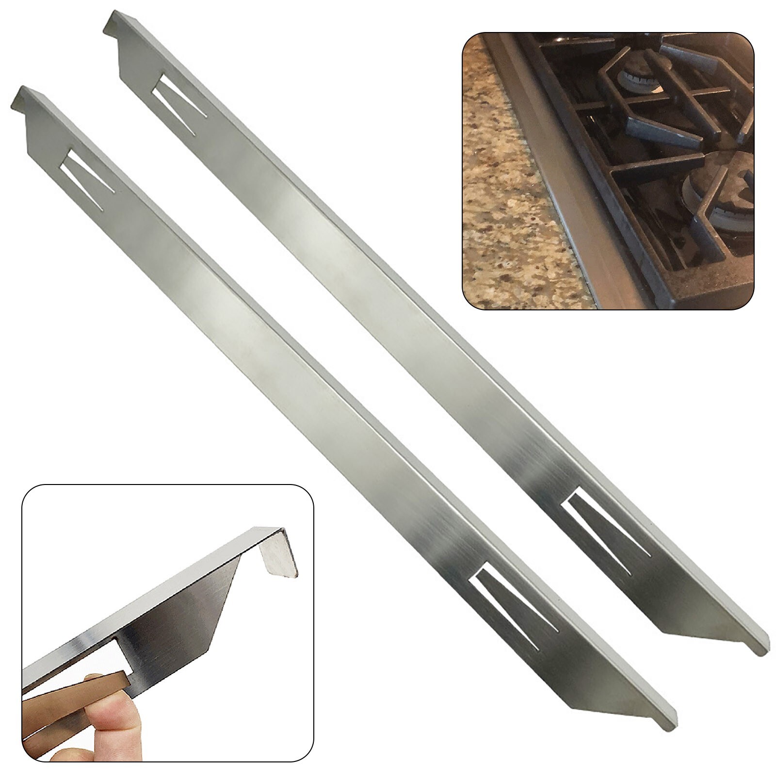 2*Oven Gap Filler For Kitchen Between Stove Edge And Stainless-Steel ...