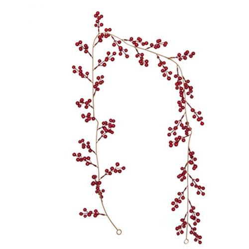 Artificial Burgundy Red Pip Berry Garland for Indoor Outdoor Hone1054 ...