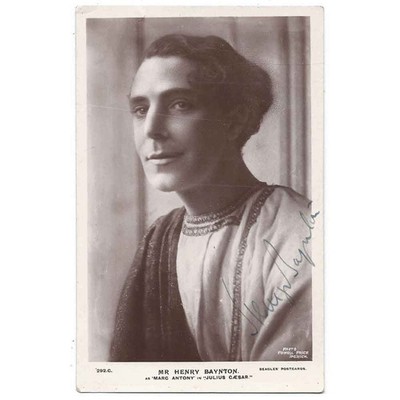 HENRY BAYNTON Theatre Actor as Marc Antony in Julius Caesar Signed RP ...