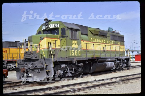 F Original Slide - SCL Seaboard 1560 EMD GP-40 at North Platte NE 1971 ...