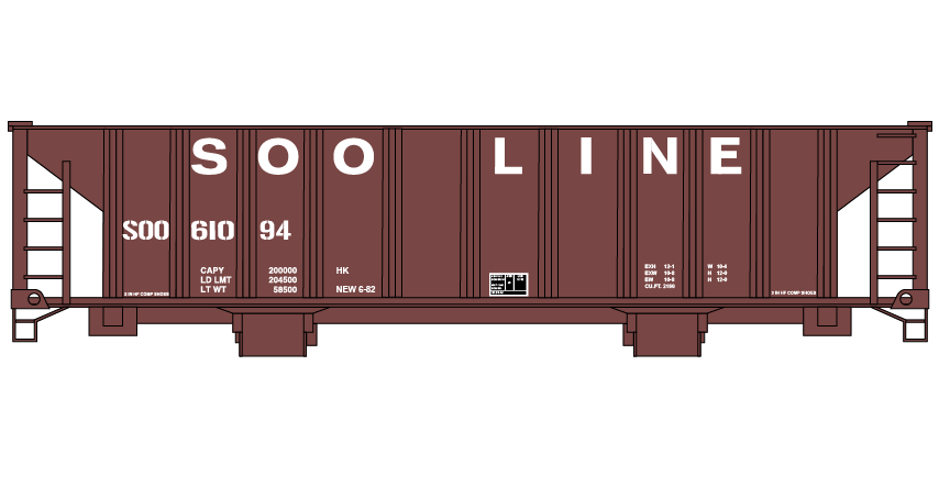 HO Scale - Soo Line Ballast Open Hopper Decals | eBay