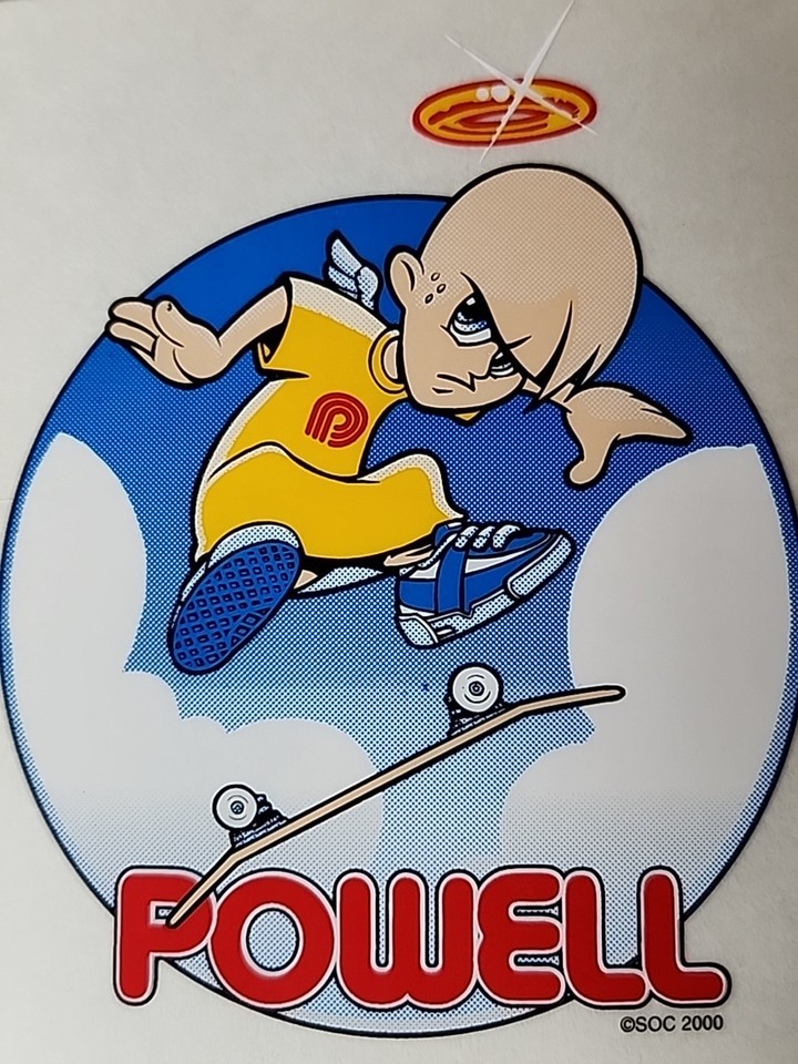 Vintage Powell Peralta Angel Boy Skateboard Sticker Old School Skaters ...