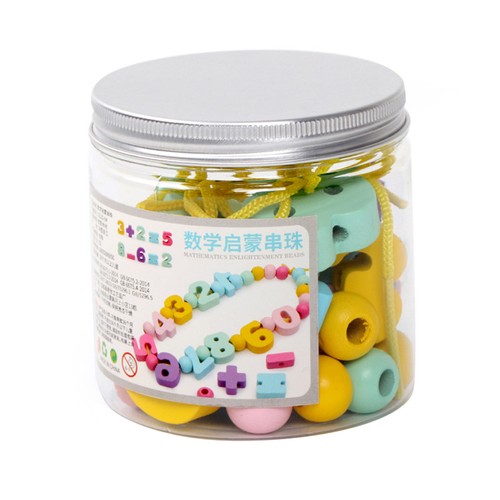 Children's Handmade Bead Strings Beads Stringing Toys Bracelet Number ...