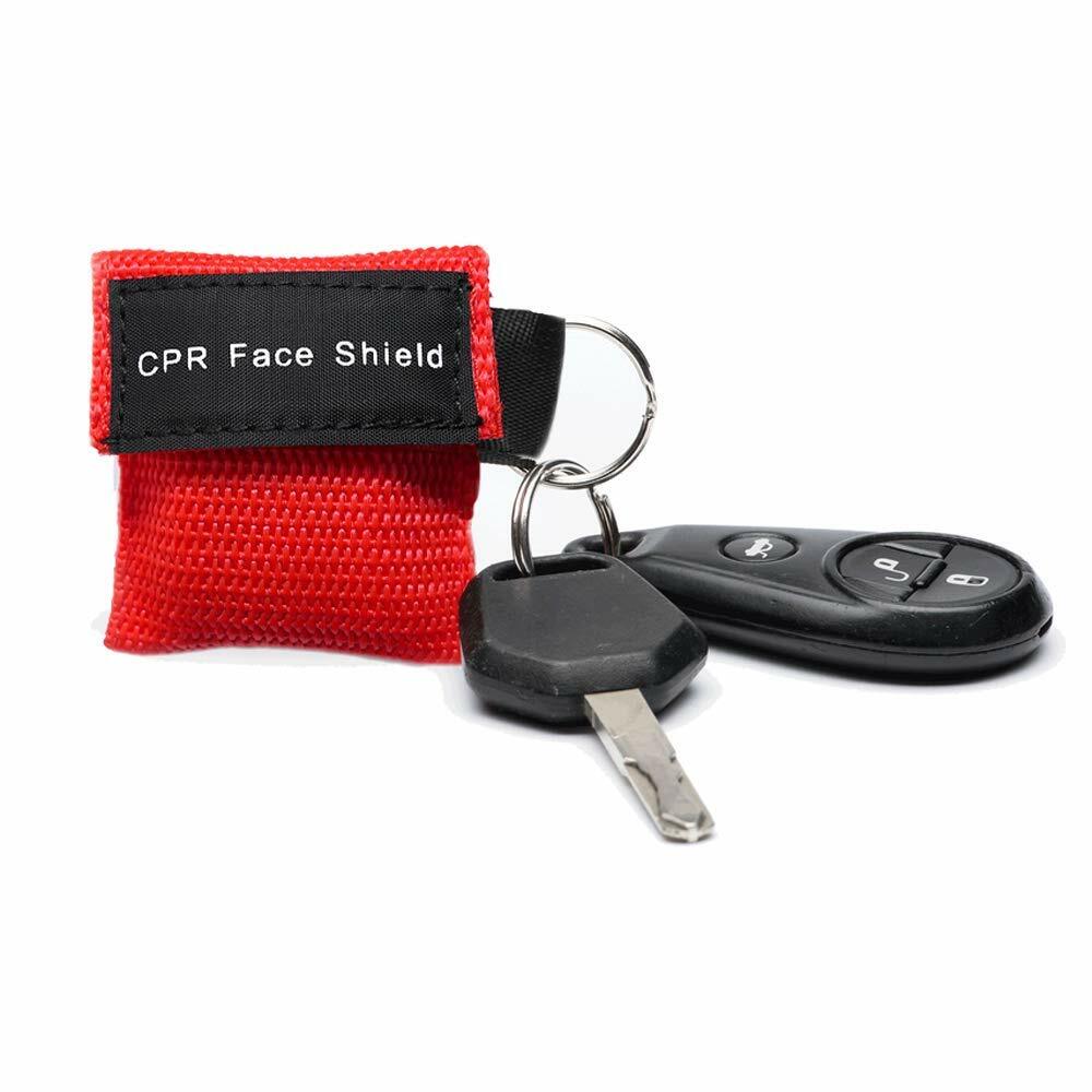 100 Pcs/Pack CPR Barrier Keychain with CPR Face Shield CPR Life Key for ...