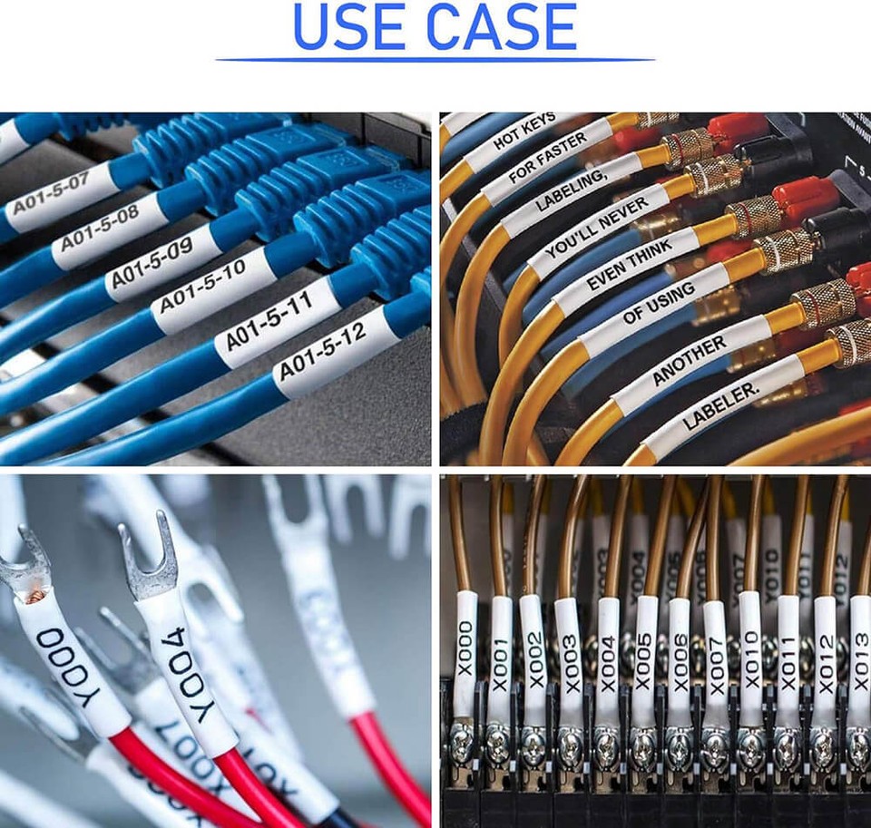 HS221 HSe-221 Heat Shrink Tube Label 8.8mm for Brother PTE550W PT ...