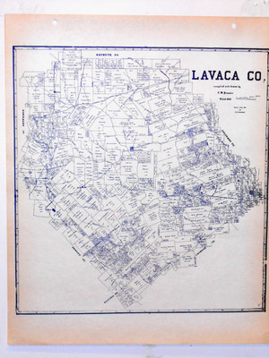 Lavaca County Texas Land Office Owner Map Hallettsville Yoakum Moulton ...