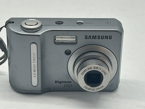 Samsung Digimax D53 5.0 MP 3X Zoom Digital Camera Silver - TESTED ...