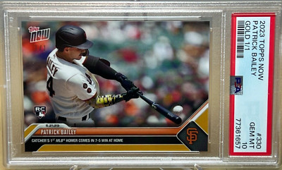 PATRICK BAILEY * 1/1 GOLD * PSA 10 * 2023 TOPPS NOW ROOKIE CARD GIANTS ...
