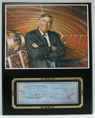 Gene Roddenberry Reproduction Signed Check Display | eBay