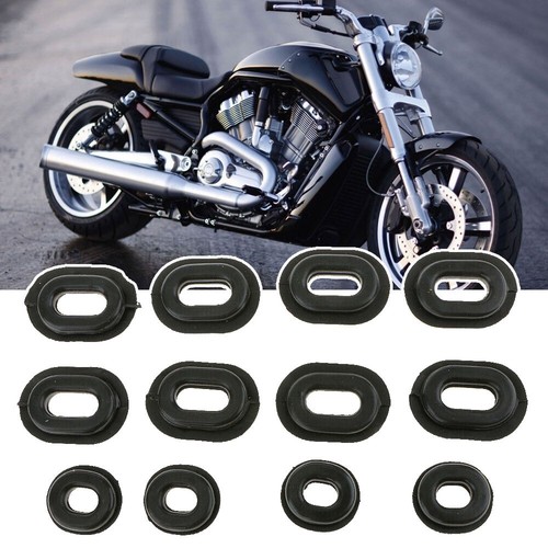 12Pcs Motorcycle Oval Round Rubber Side Cover Grommets Kits For Honda ...