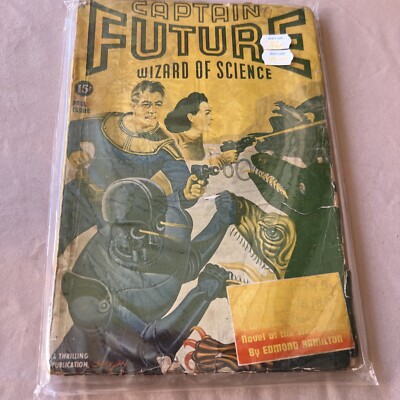 CAPTAIN FUTURE PULP FALL 1940 TRIUMPH OF EDMOND HAMILTON BERGEY COVER ...