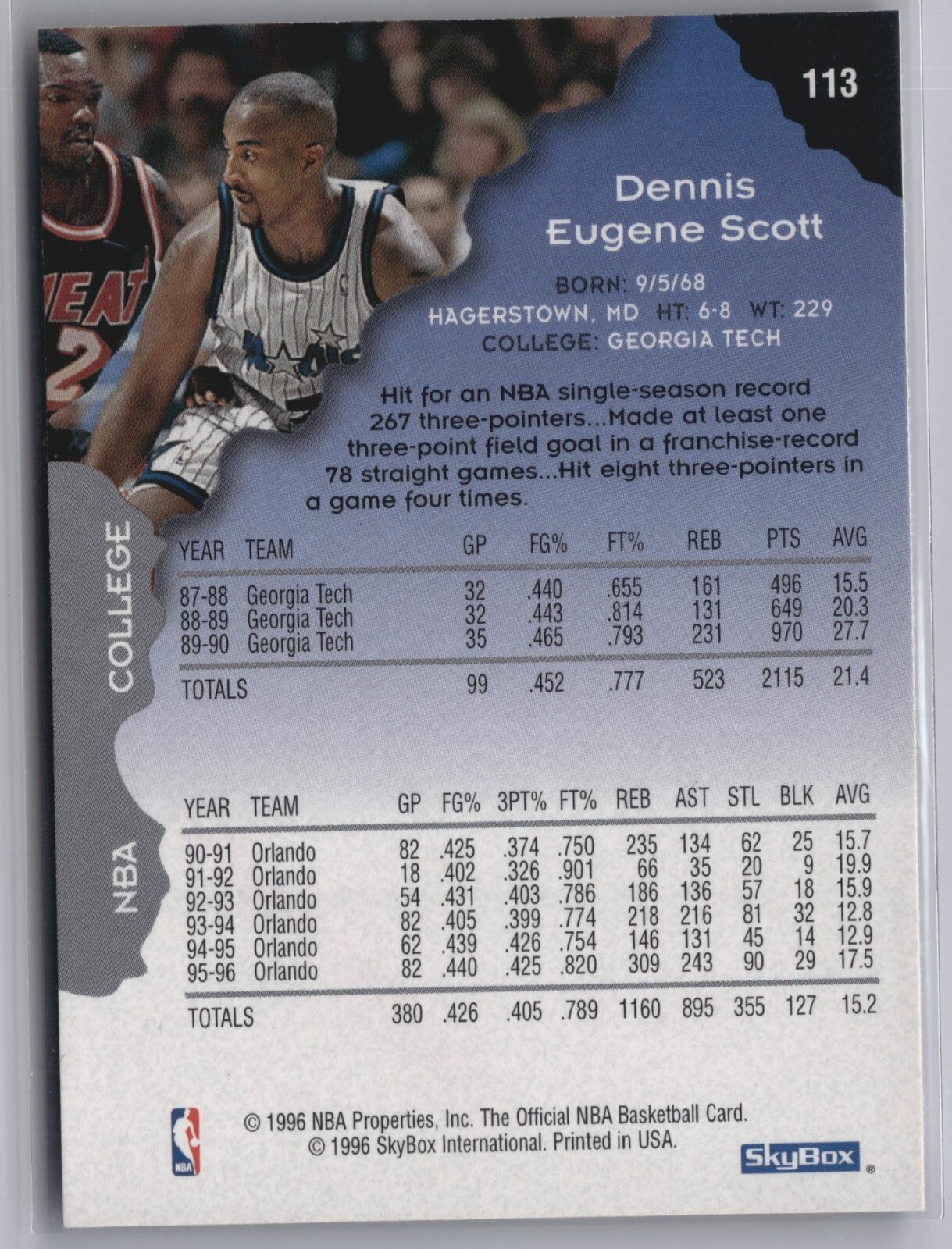 1996-97+NBA+Hoops+-+%23113+Dennis+Scott for sale online | eBay