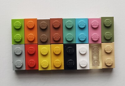 LEGO MODULEX 16 BRICKS 1x2 WITH LEGO LOGO ON STUDS | eBay