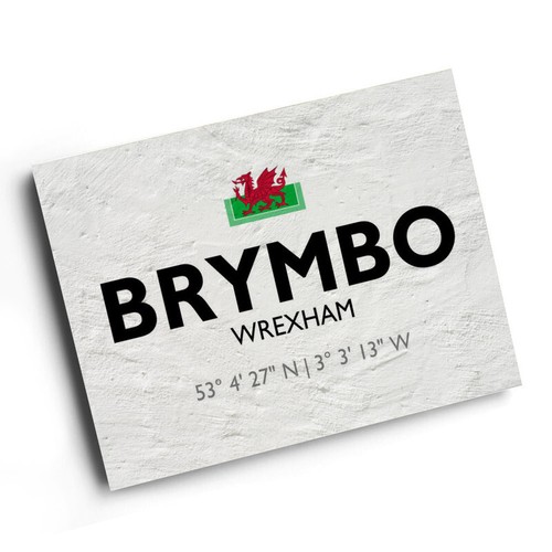 A3 PRINT - Brymbo, Wrexham, Wales - Lat/Long SJ2953 | eBay