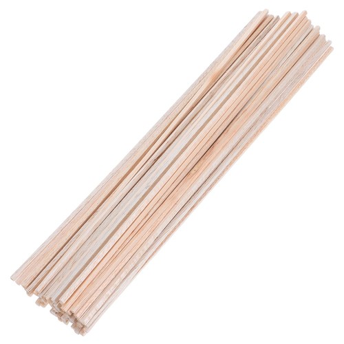 50 Pcs Wooden Strips Basswood Square Dowel Rods Model Sticks Natural ...