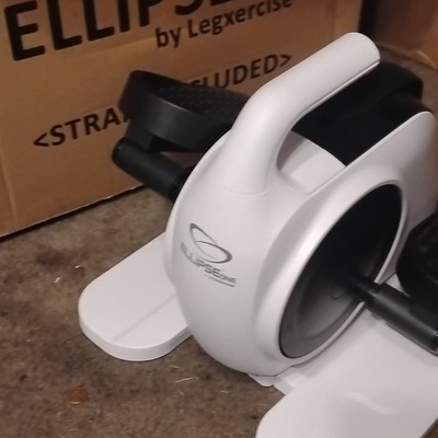 Legxercise Ellipse One Compact Elliptical Machine, White and Black ...