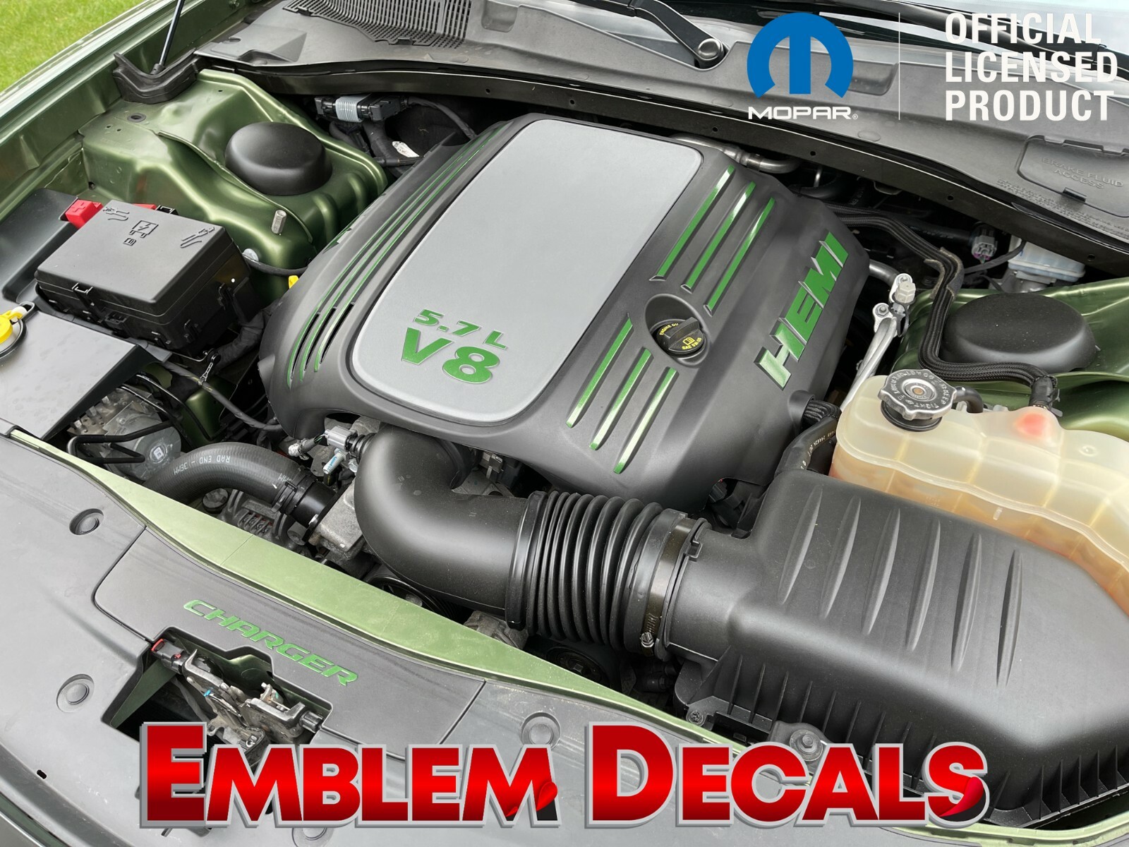 Dodge Challenger 5.7L V8 Hemi Engine Decals 13 14 15 16 17 18 19 2020 ...