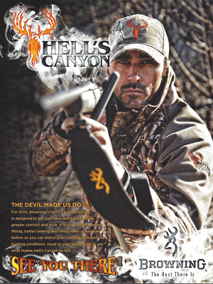 2014 Browning Hell's Canyon Camo Hunter Gear Fashion Print AD ...