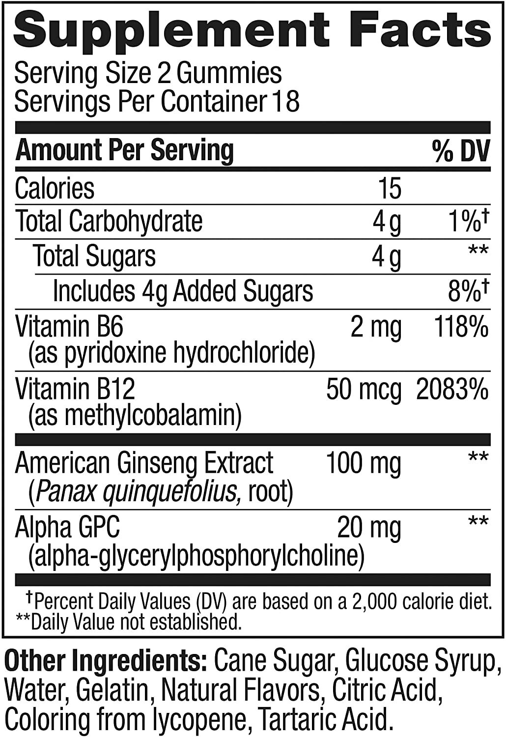 Laser Focus Gummy, 18 Day Supply (36 Gummies), Berry Tangy Tangerine ...