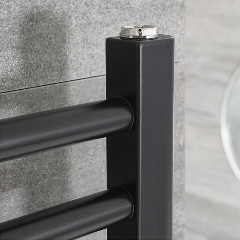 Lynwood Bathroom Heated Towel Rail Radiator Matt Black Ladder Warmer ...