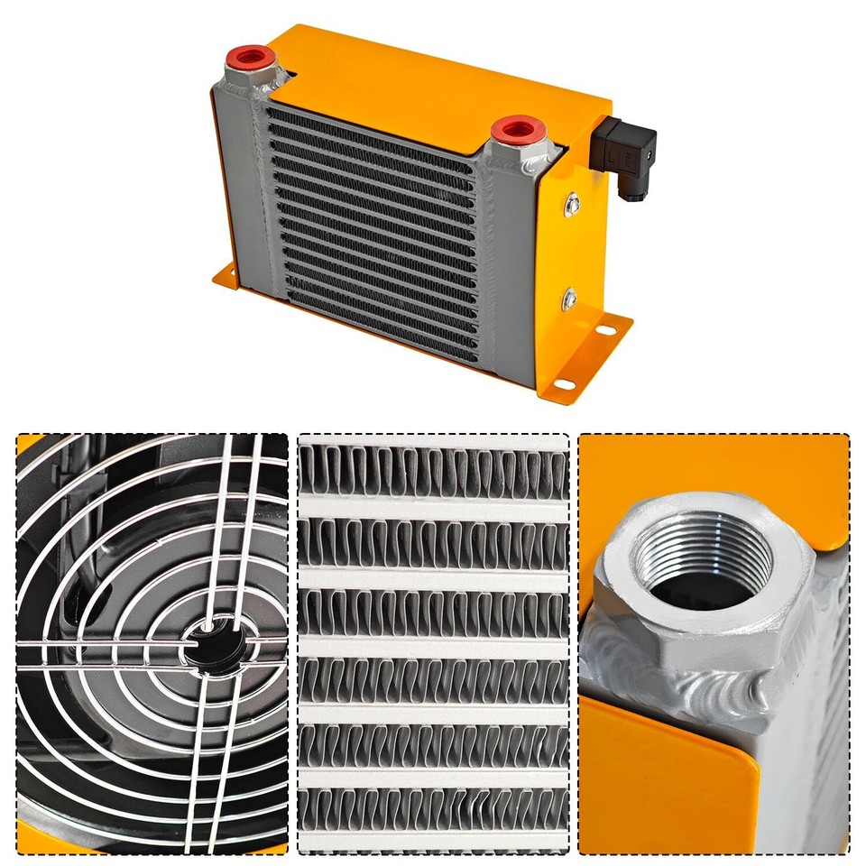 Hydraulic Air Cooler AH0608T-CA Air-cooled Oil Radiator DC12V 1.8KW 60L ...