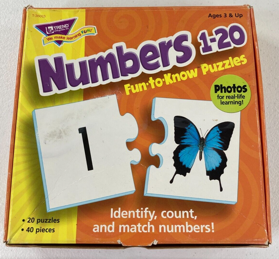 TREND Numbers 1-20 Fun-to-Know Puzzles Children Learning Counting Ages ...