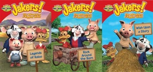 JAKERS ADVENTURES OF PIGGLEY WINKS Lot of 3 DVD 12 Episodes PBS KIDS ...
