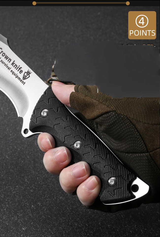 Survival Military Bowie Sharp Fixed Blade Knife Outdoor Skinning knife ...