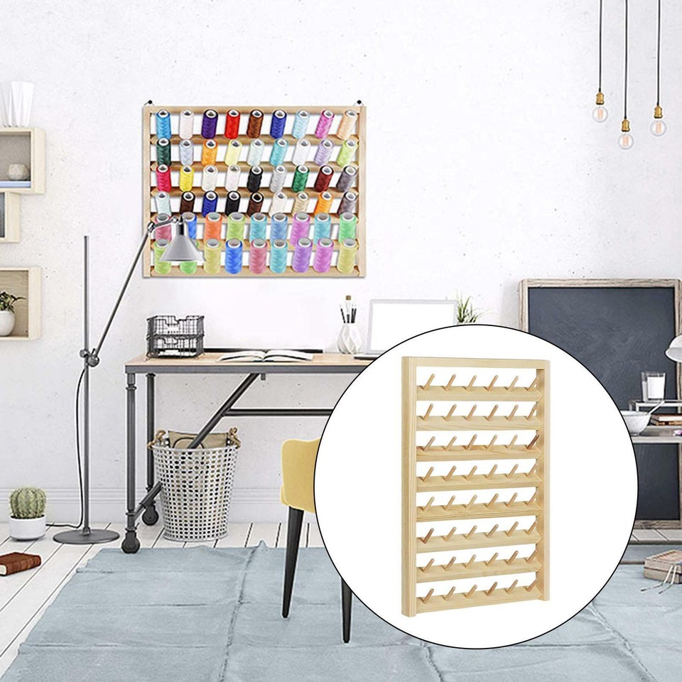 48 Spool Sewing Thread rack Mounted Sewing Holder Organizer | eBay