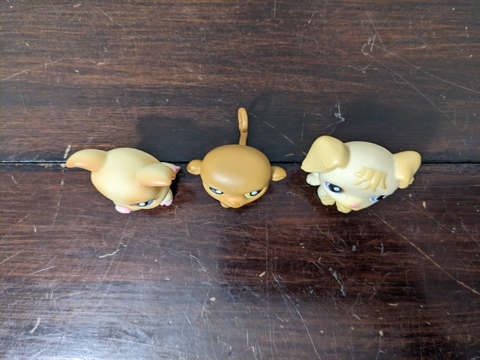 Littlest Pet Shop LPS 2007 Spring Tube Pack Pig 266 Monkey 267 Dog 268 ...