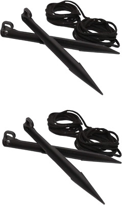 Yard Inflatable 4 Plastic Stakes and 4 Tethers with Hooks for Home Lawn ...