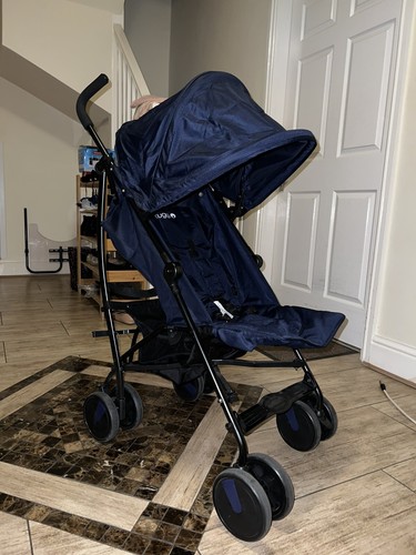 Cuggl Pushchair Pram Stroller Ink Blue - Rain Cover & Shopping Basket ...