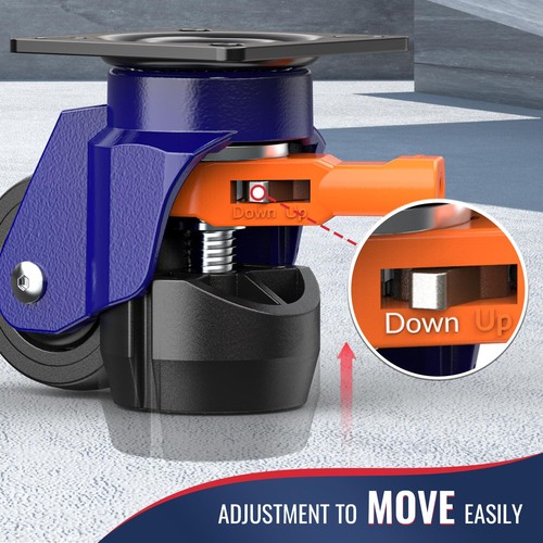 Leveling Casters with Ratchet Handle Design Heavy Duty Set of 4 ...