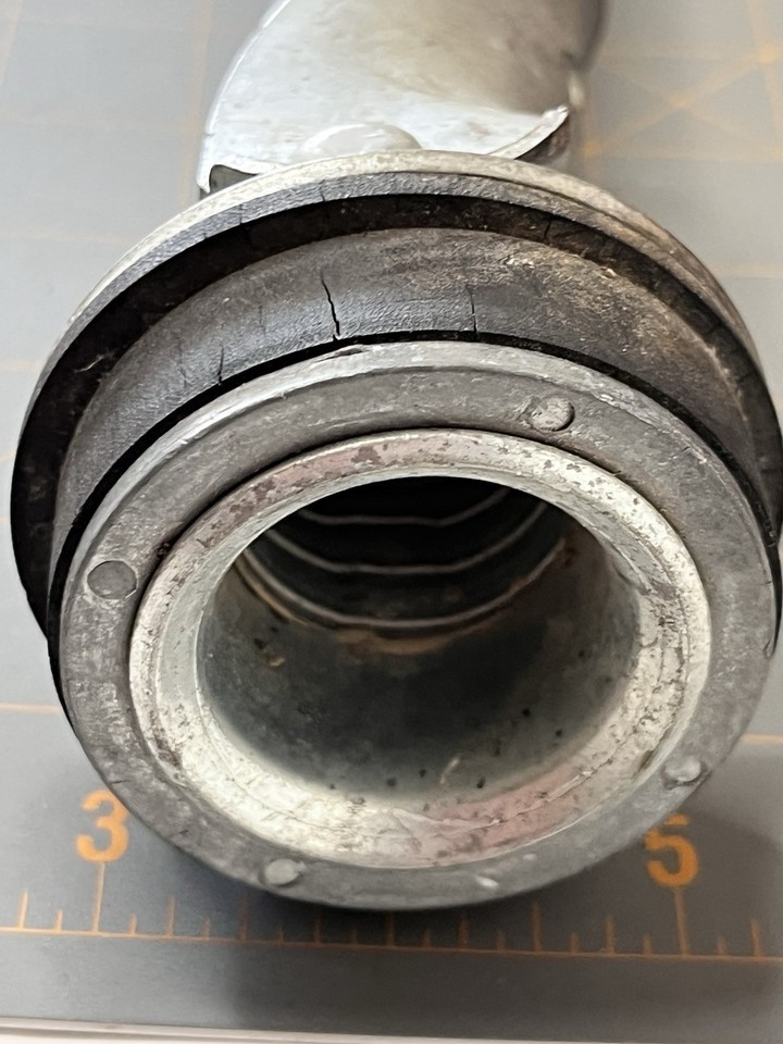 Vintage USMC Flexible 1-1/4” Wide Spout screen Metal Gas Jerry Can 15" Long U | eBay