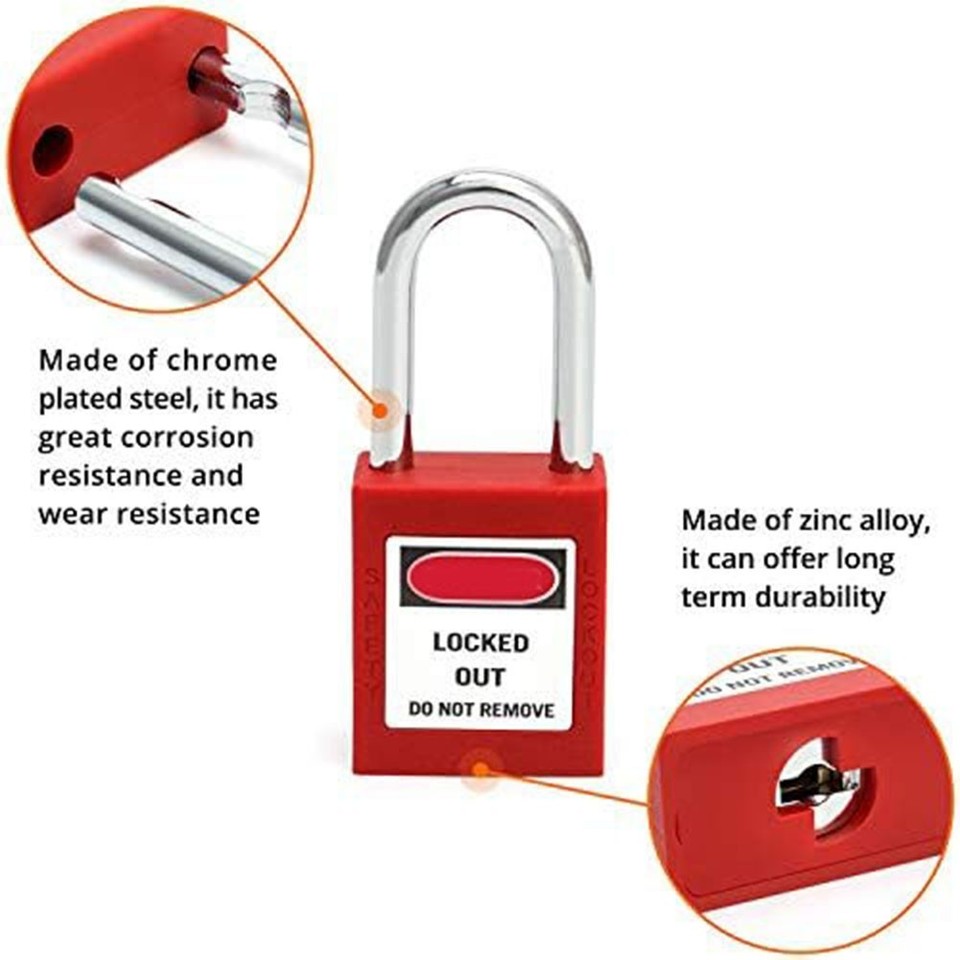 Industrial Padlock Lock Mechanism Indoor Outdoor Use Insulating ...