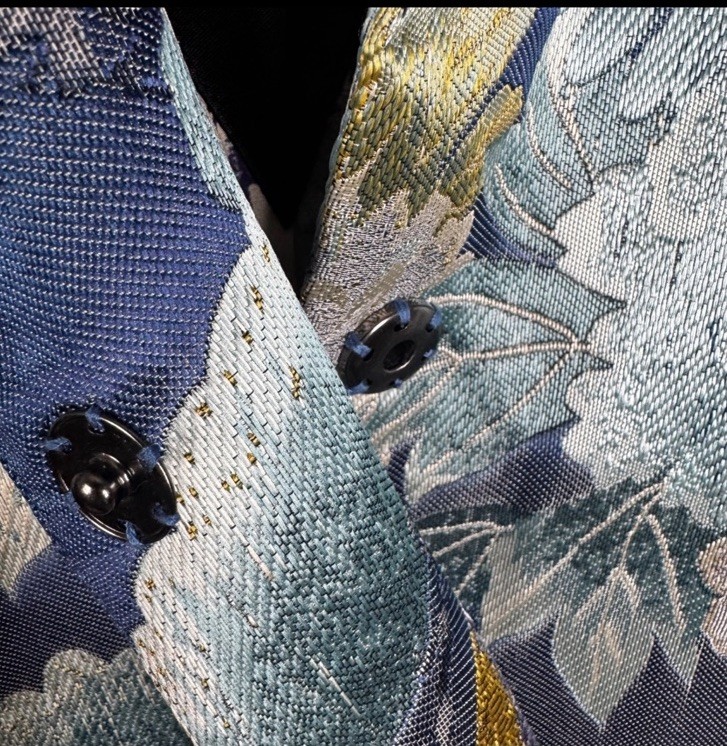 Johnny Was Biya Blazer XL Jacquard Floral Bird Silk Lined Rare Jacket ...