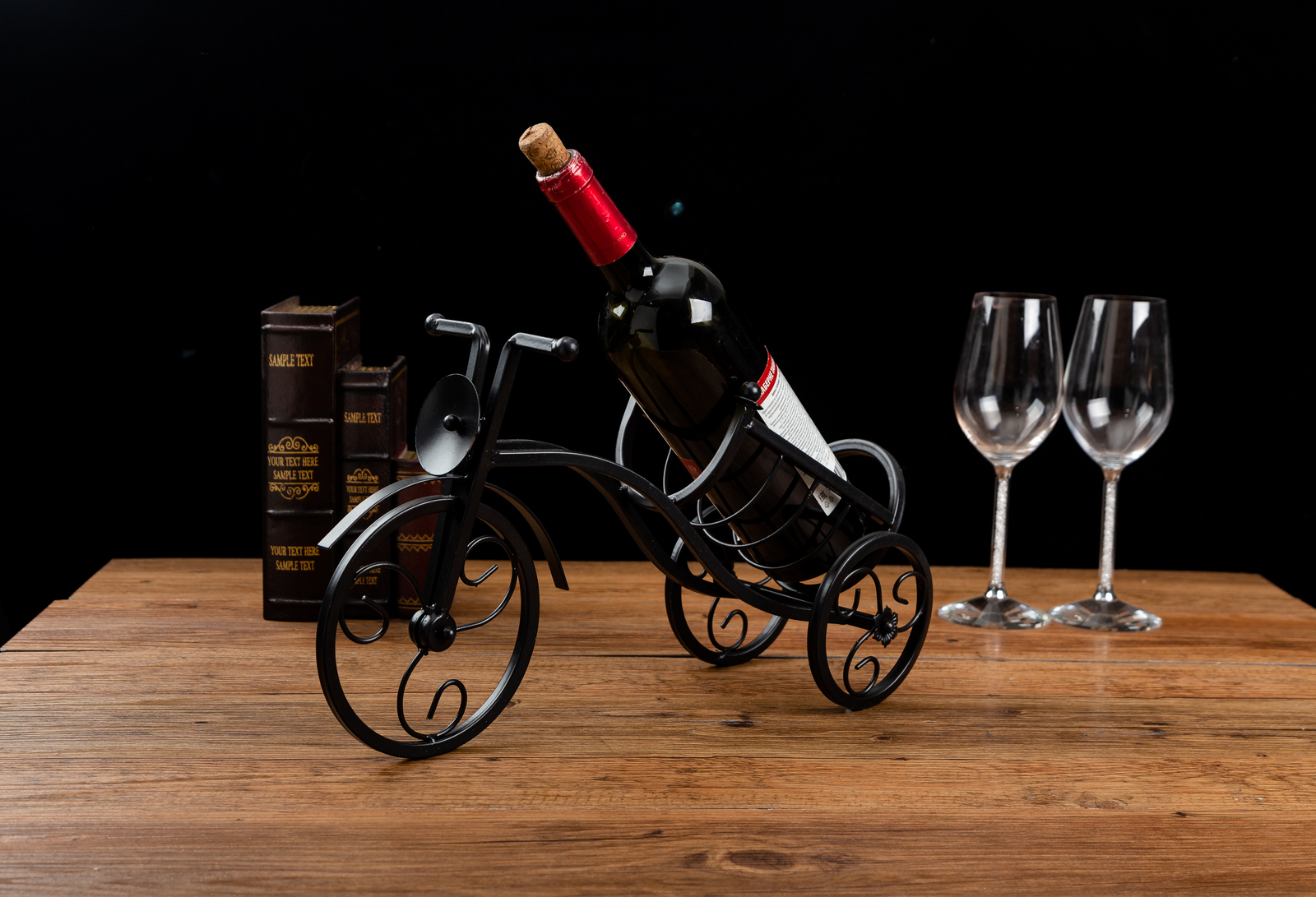 Asian Home Bicycle Wine Bottle Holder Desktop Bike Wine Rack ...