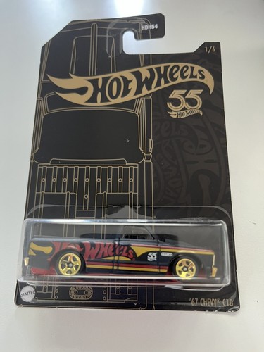 Hot Wheels 55th Anniversary '67 Chevy C10 Black and Yellow Series | eBay