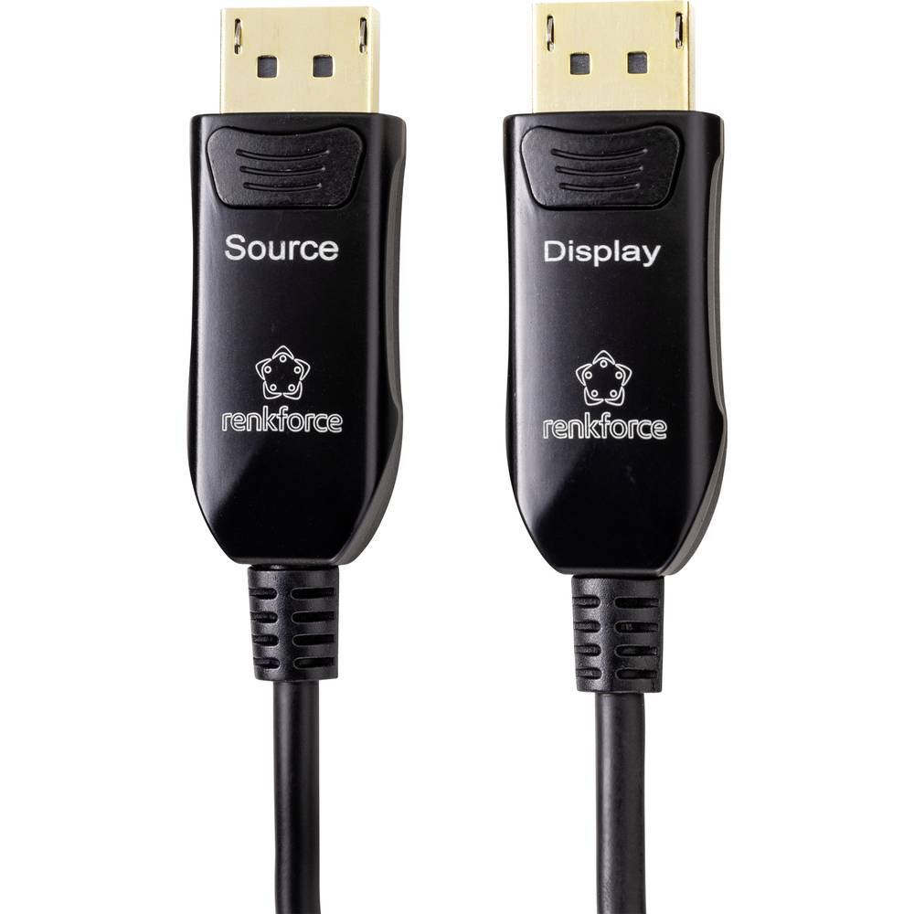 Renkforce fibre optique / DisplayPort Câble de raccordement Fiche mâle ...