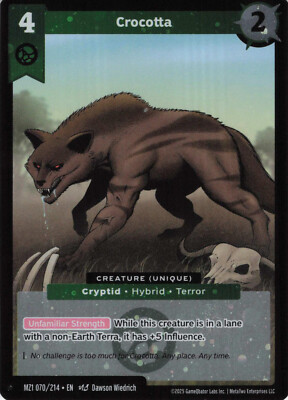 Crocotta Reverse Holofoil Metazoo 2025 Base Set MZ1 070/214 Rare Card ...