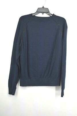 Alex Cannon Mens Navy blue Crew Neck Long Sleeve Cotton Sweater Size ...