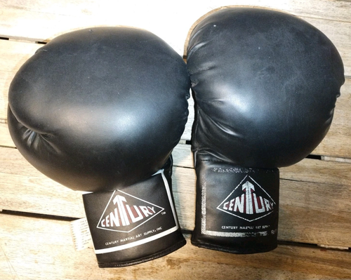 Century Boxing Gloves Black 9703 16oz Men's Large Very Good Condition ...