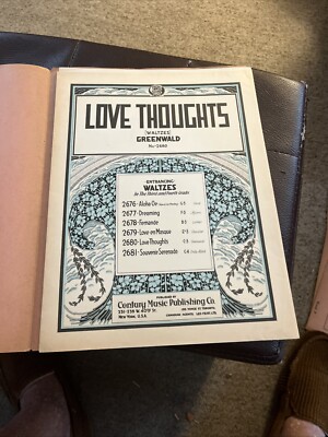 Vintage 1930 Love Thoughts Sheet Music by Martin Greenwald | eBay