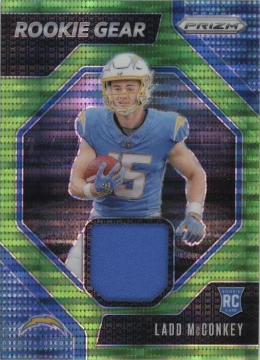 2024 Panini Prizm - Rookie Gear Ladd McConkey #RG-LMY Neon Green Pulsar ...