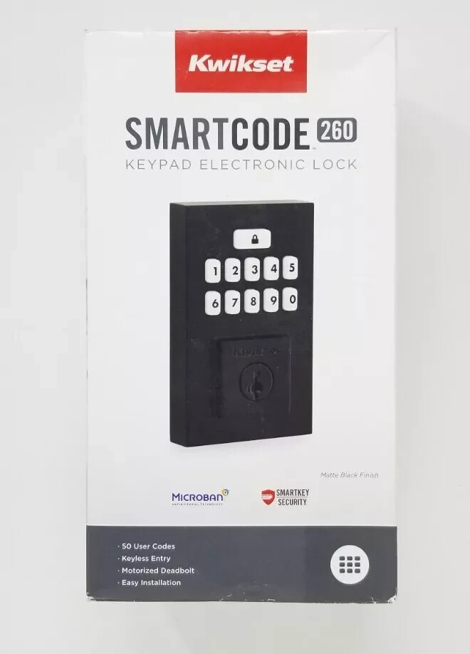 New Kwikset Smartcode 260 Keypad Electronic Door Deadbolt Keyless Entry Black | eBay