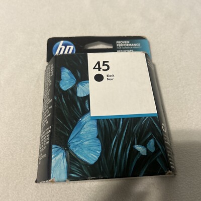 HP 45 Black Ink Cartridge 51645A Genuine OEM Original New Sealed 2019 ...