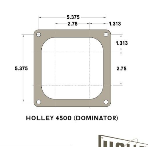 Holley 4500 Dominator Carburetor Base Gaskets 4 Hole 950 - 1150 cfm 5 ...