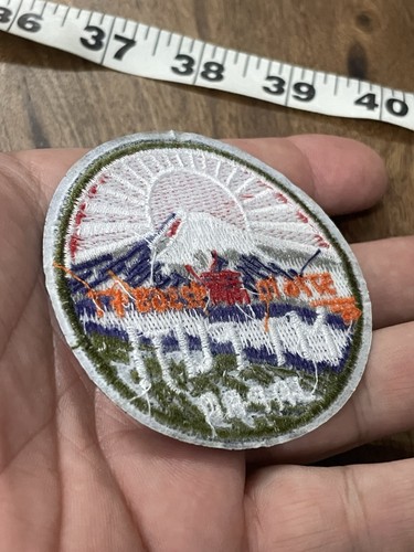 Mt Fuji Japan Travel Patch Round 2.5 Inch Embroidered Iron On Patch New ...
