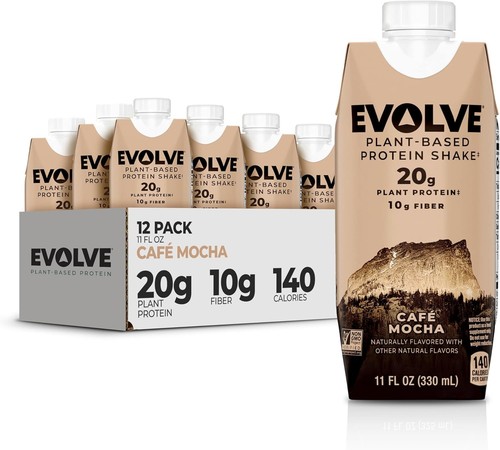 Evolve Plant Based Protein Shake Café Mocha 20g Vegan Protein Dairy ...