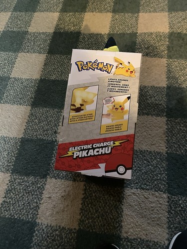 New In Box POKÉMON Electric Charge Pikachu 10" Talking Toy w/ Lights ...